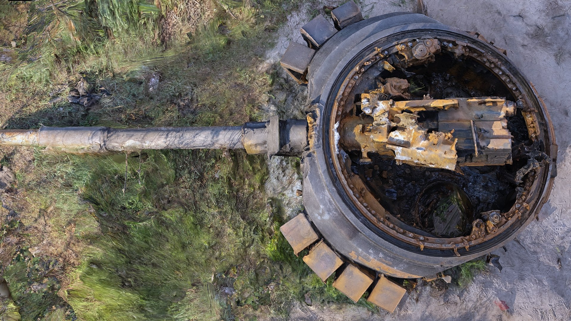 Burned Tower Of A Russian Tank Model - TurboSquid 1905388