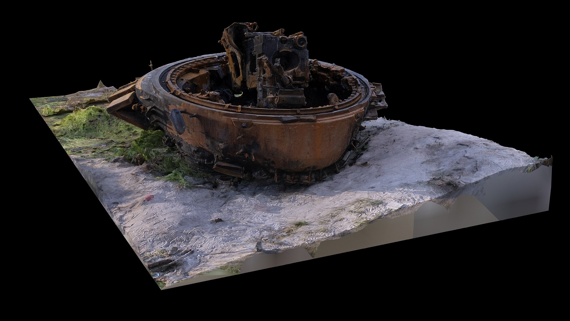 Burned Tower Of A Russian Tank Model - TurboSquid 1905388