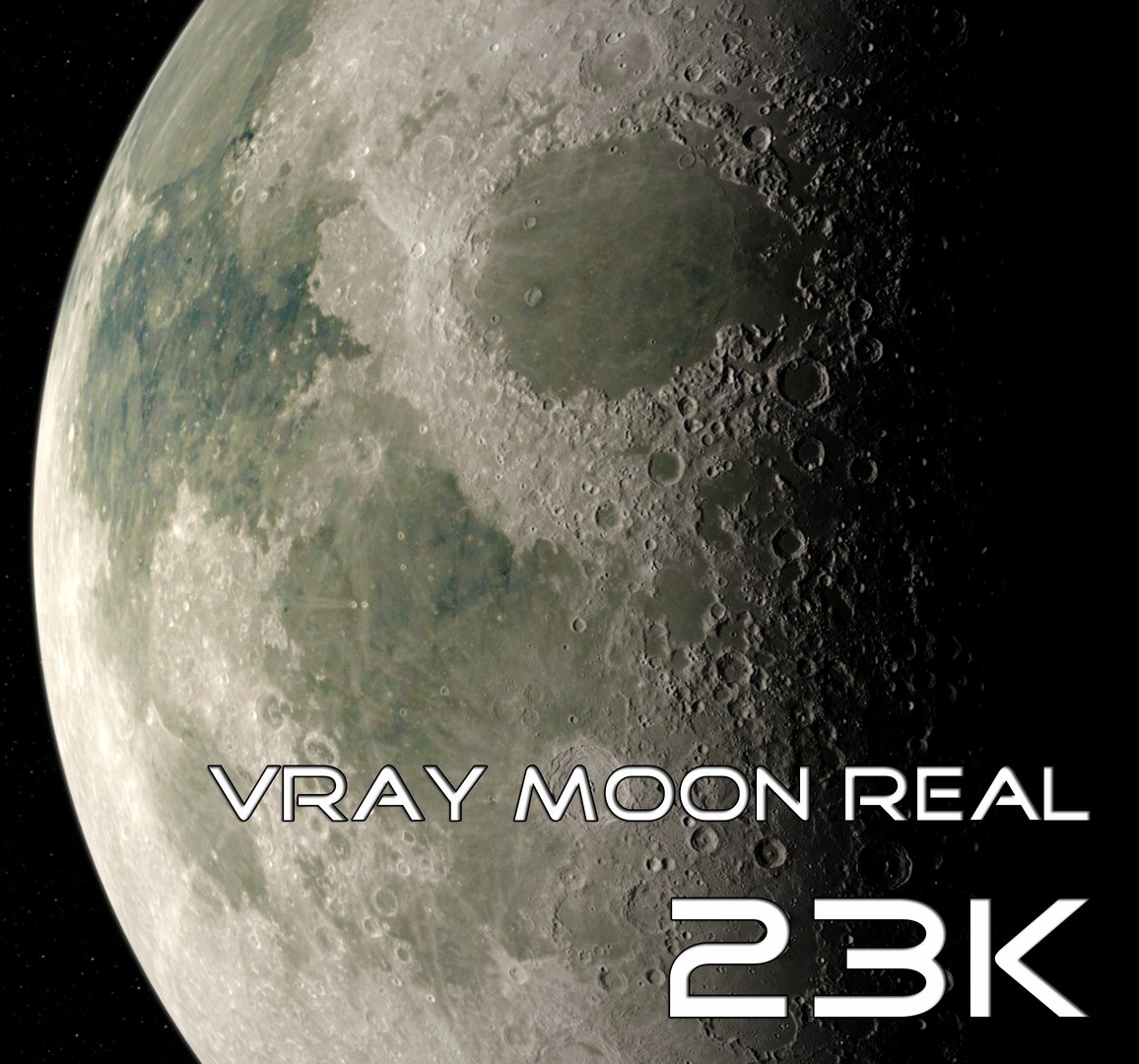 3ds Max Moon Real 23k