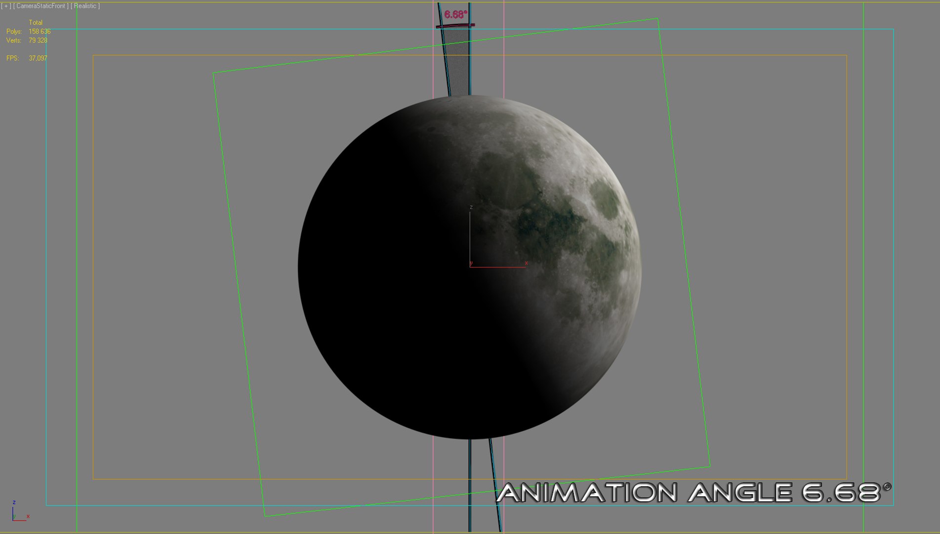 3ds Max Moon Real 23k