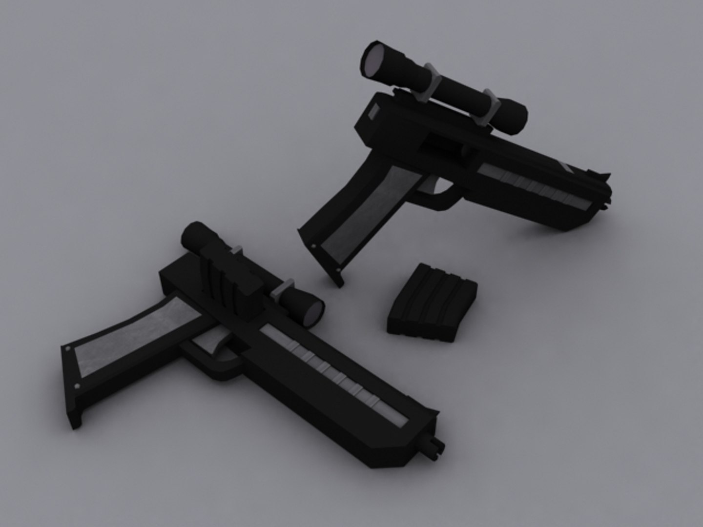 free pistol custom 3d model