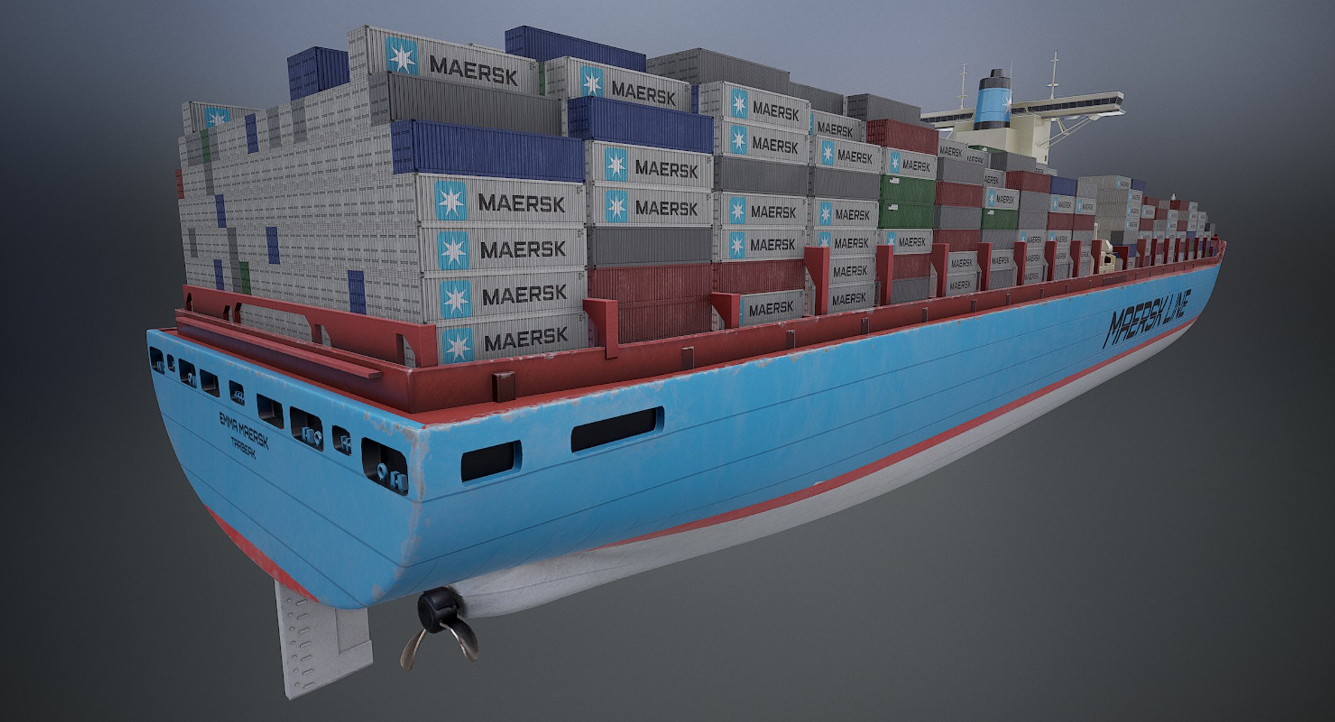 Container Ship Maersk 3D Model - TurboSquid 1348506