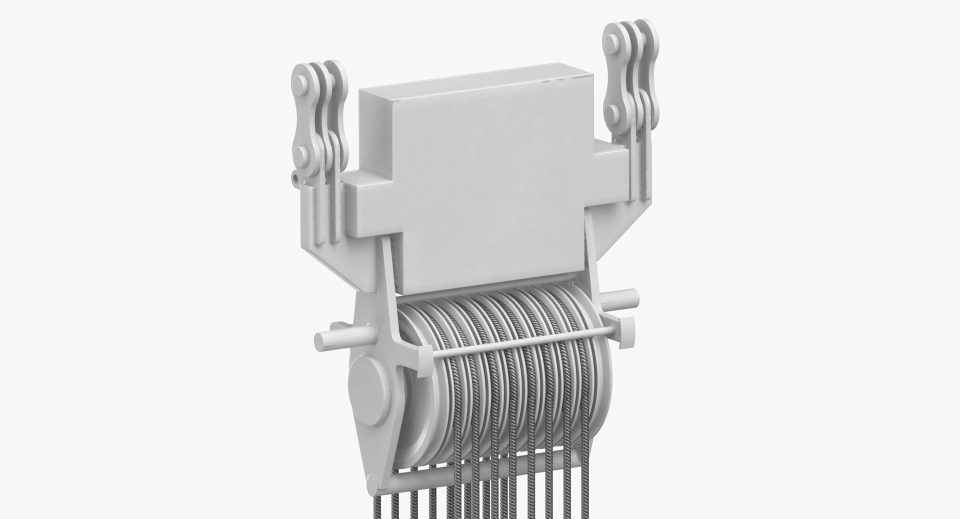 3D crane spool connector white model - TurboSquid 1684664