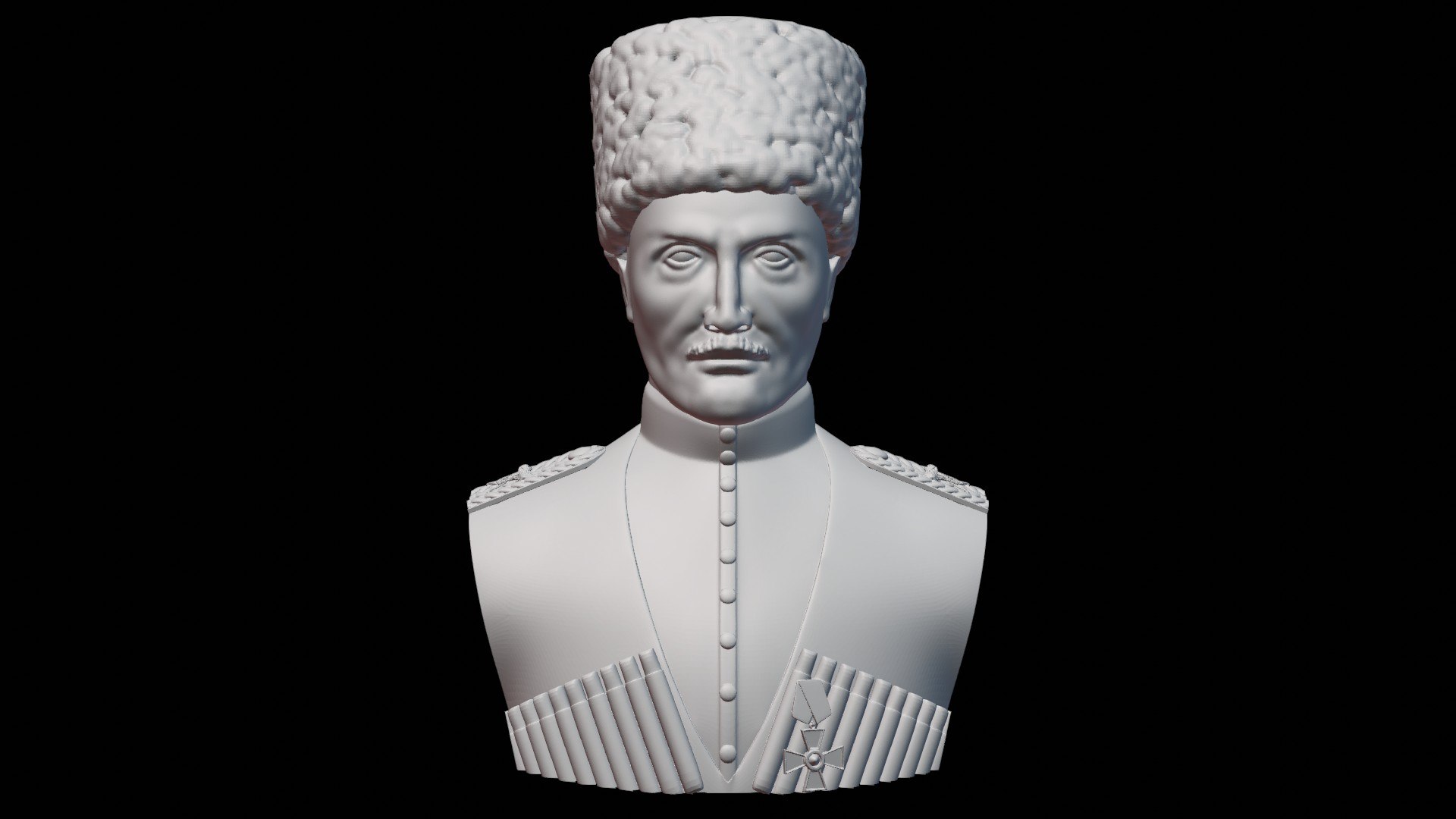 Hetman Pavlo Skoropadskyi Bust 3D model - TurboSquid 2069966