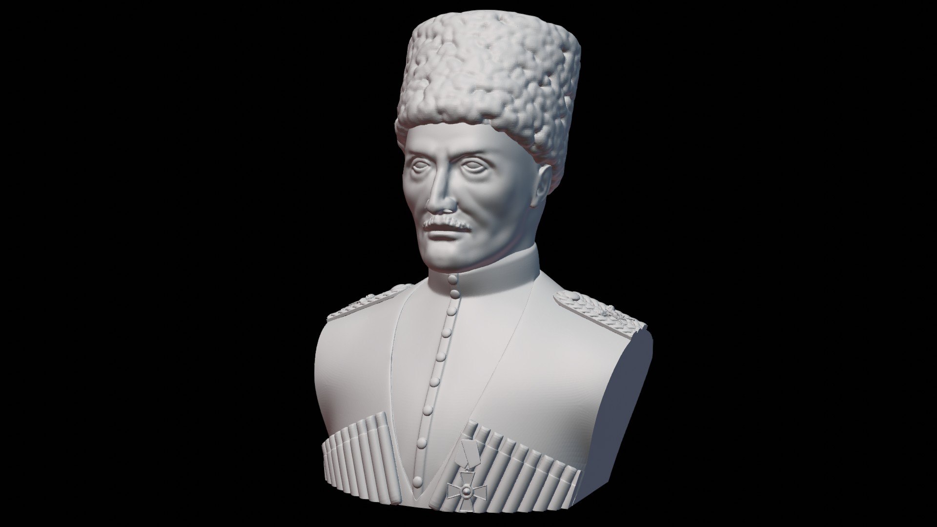 Hetman Pavlo Skoropadskyi Bust 3D model - TurboSquid 2069966