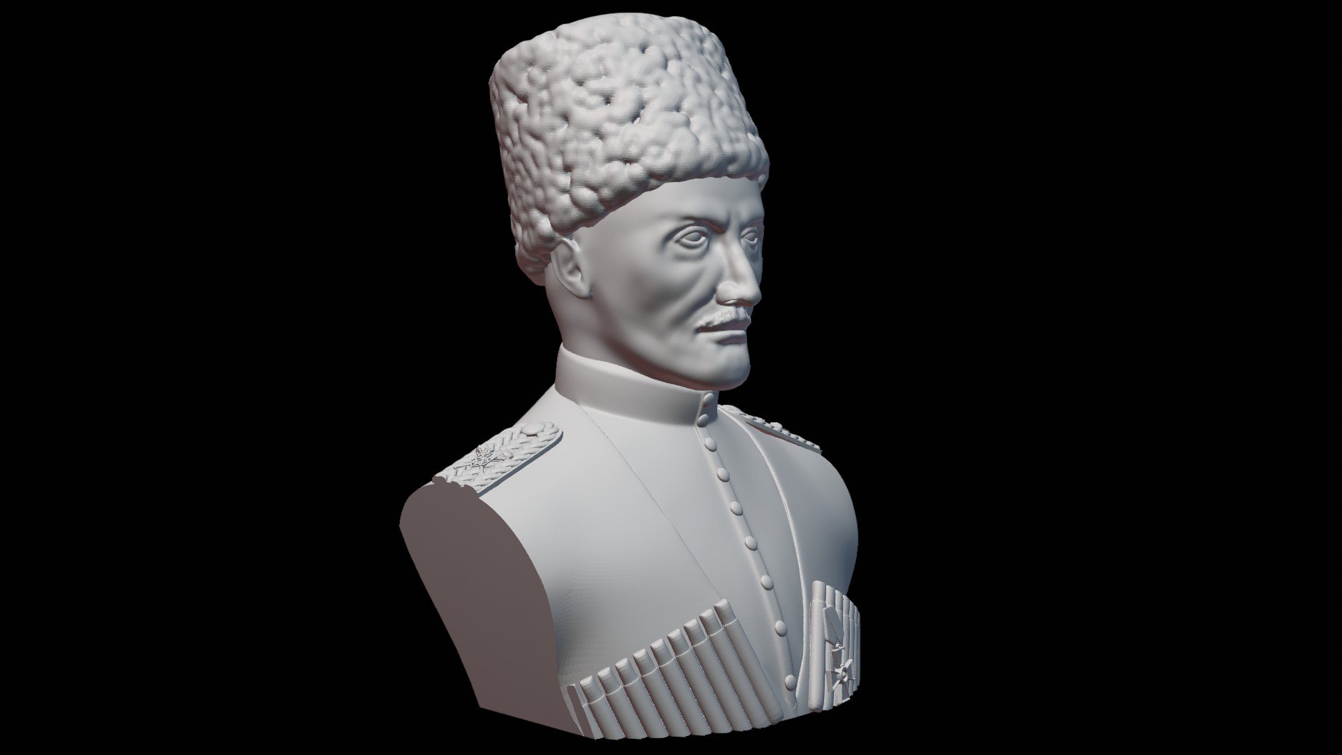 Hetman Pavlo Skoropadskyi Bust 3D model - TurboSquid 2069966