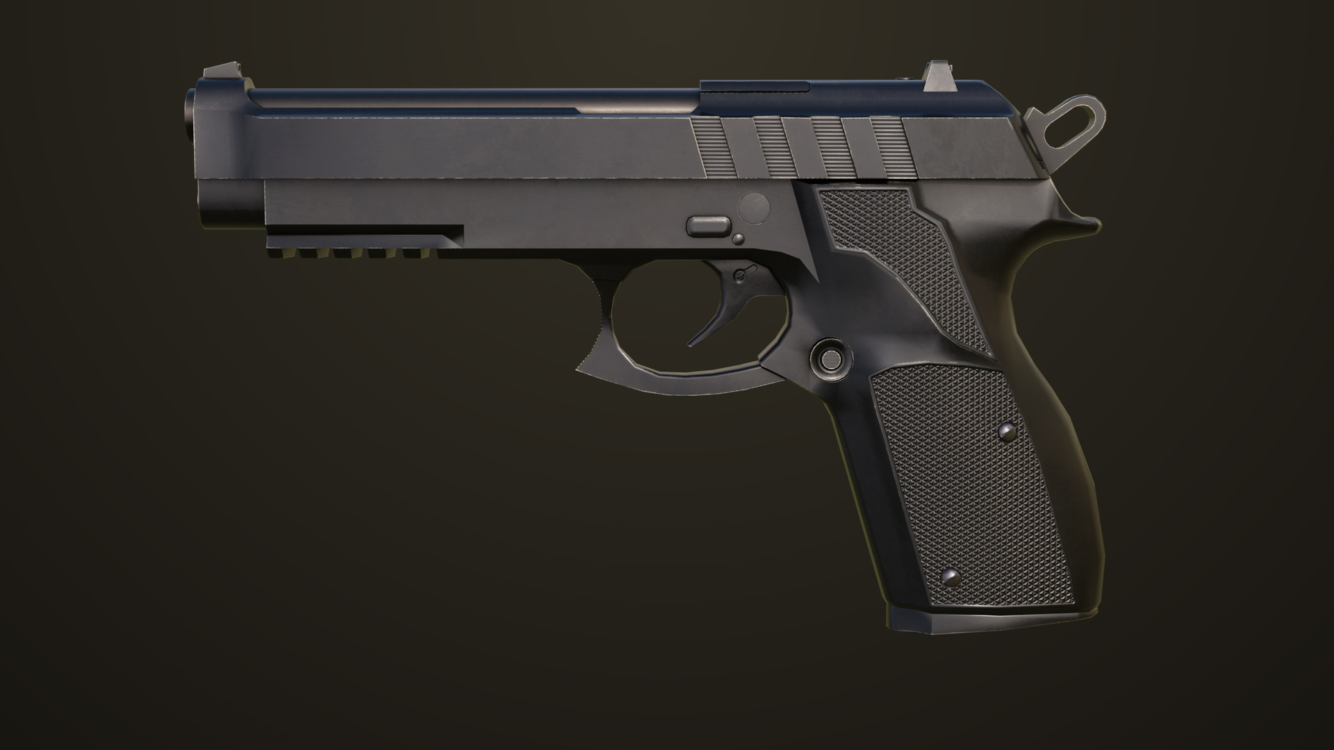Pistol 01 Generic All PBR Unity UE Textures Included 3D Model ...
