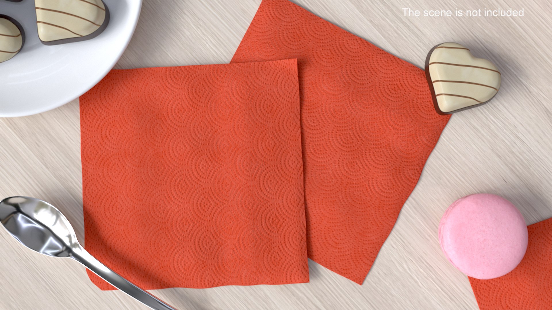 3D Model Red Paper Napkins - TurboSquid 2239319