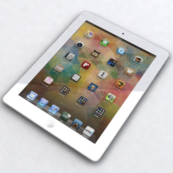 apple ipad 3 4 3d model