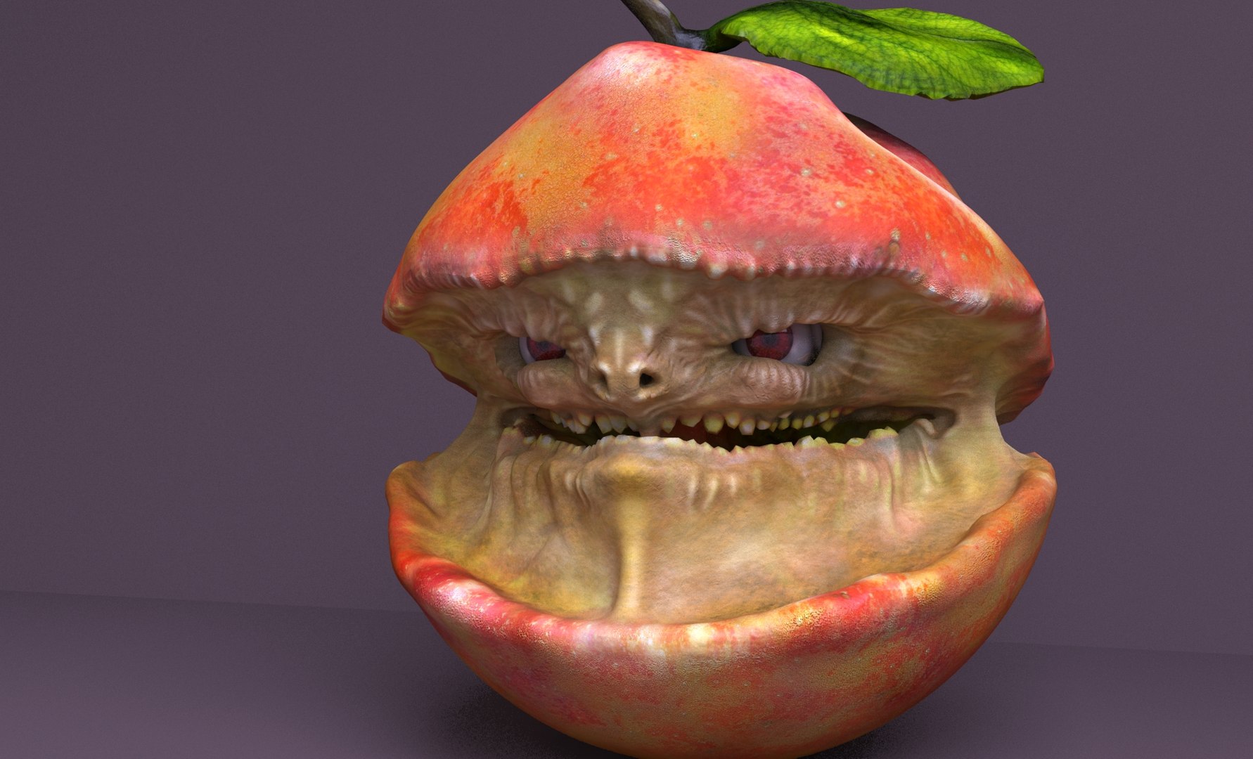 3D Character Infected Apple - TurboSquid 1522561