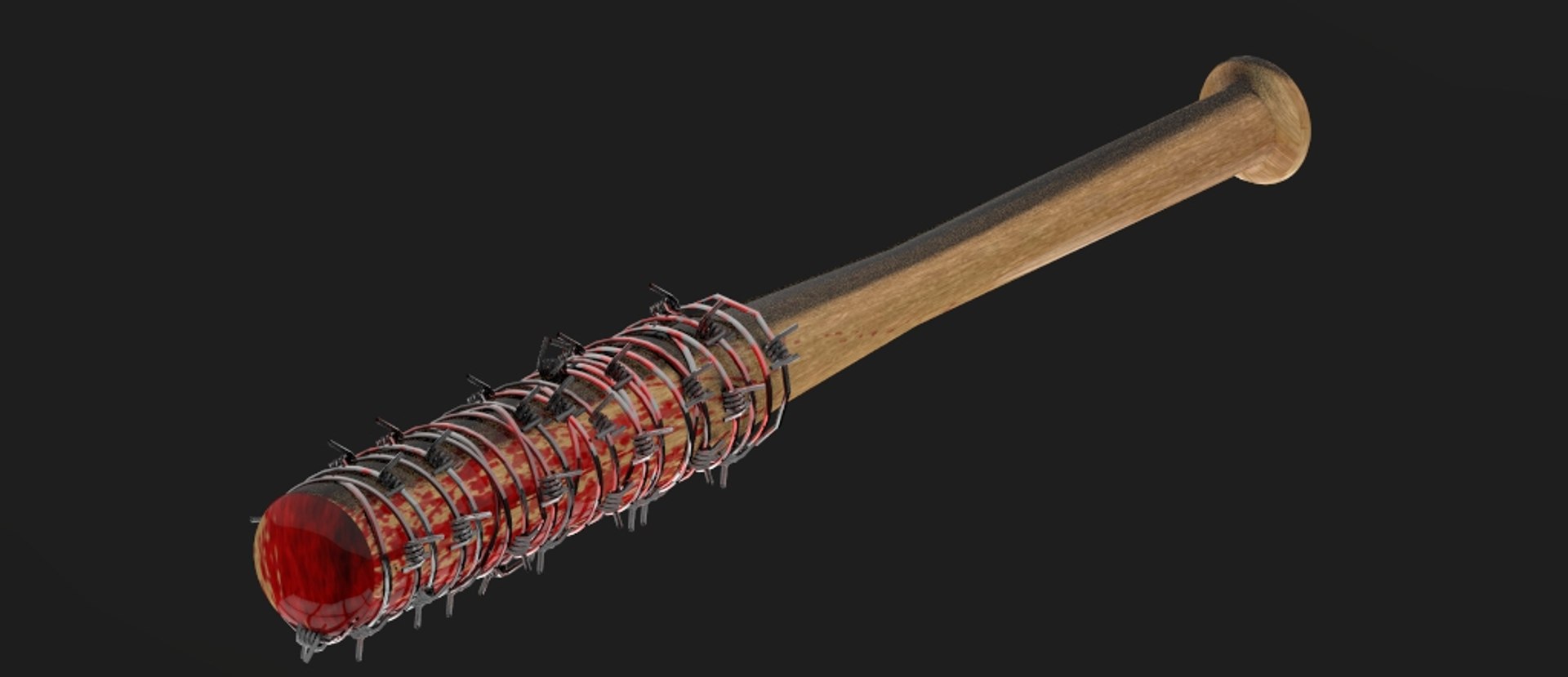 lucille walking dead - 3d obj