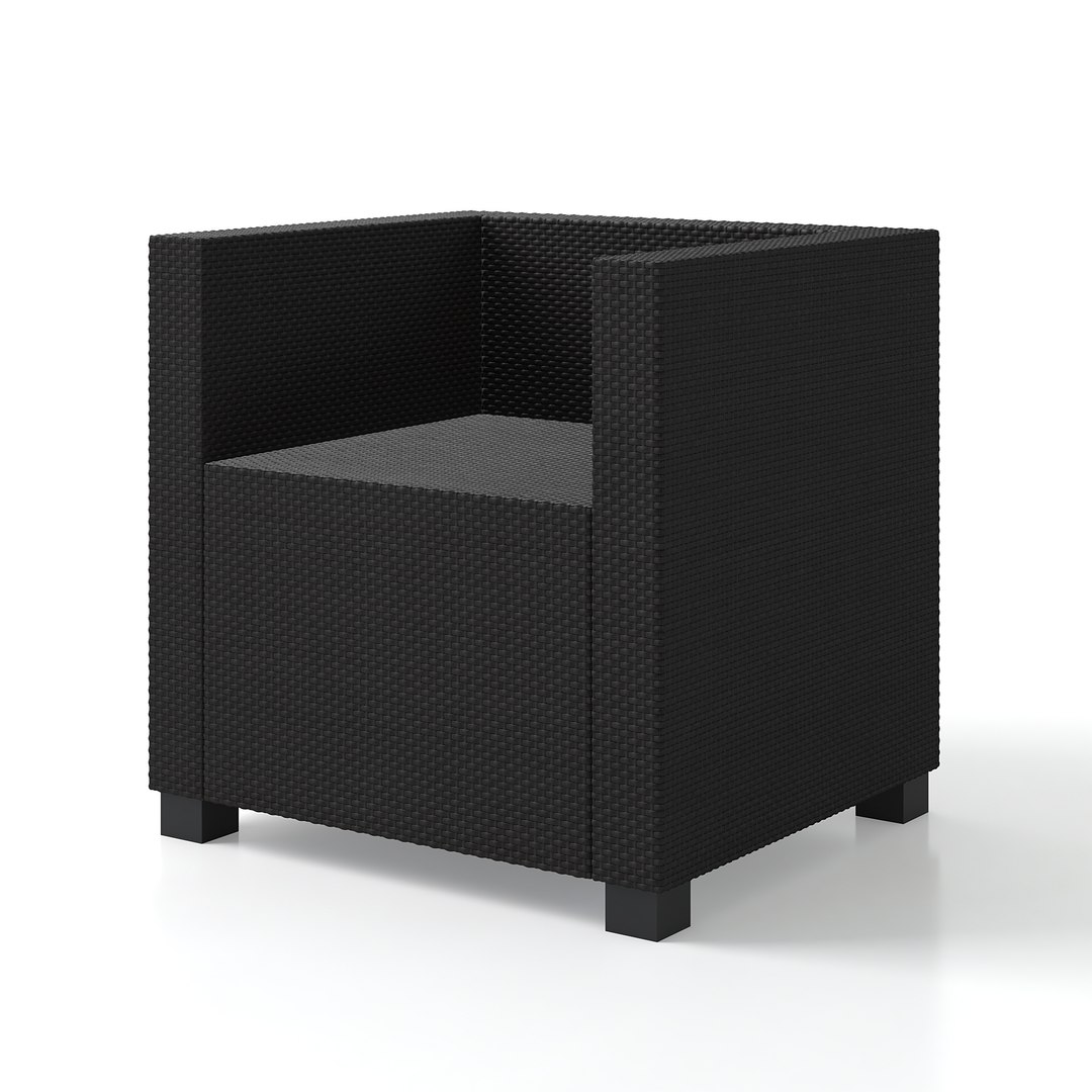 3D Rattan Garden Armchair Model - TurboSquid 1738136