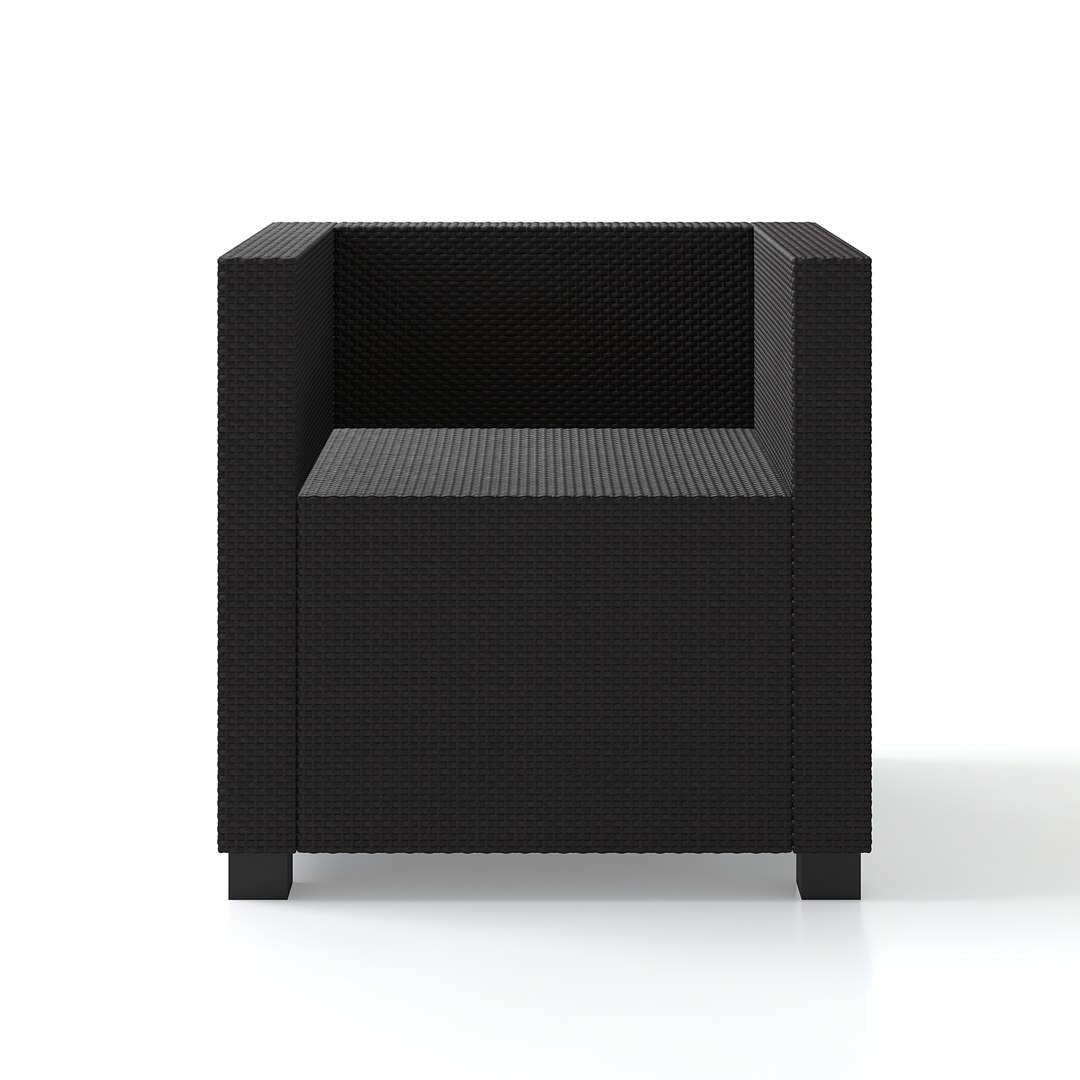 3D Rattan Garden Armchair Model - TurboSquid 1738136