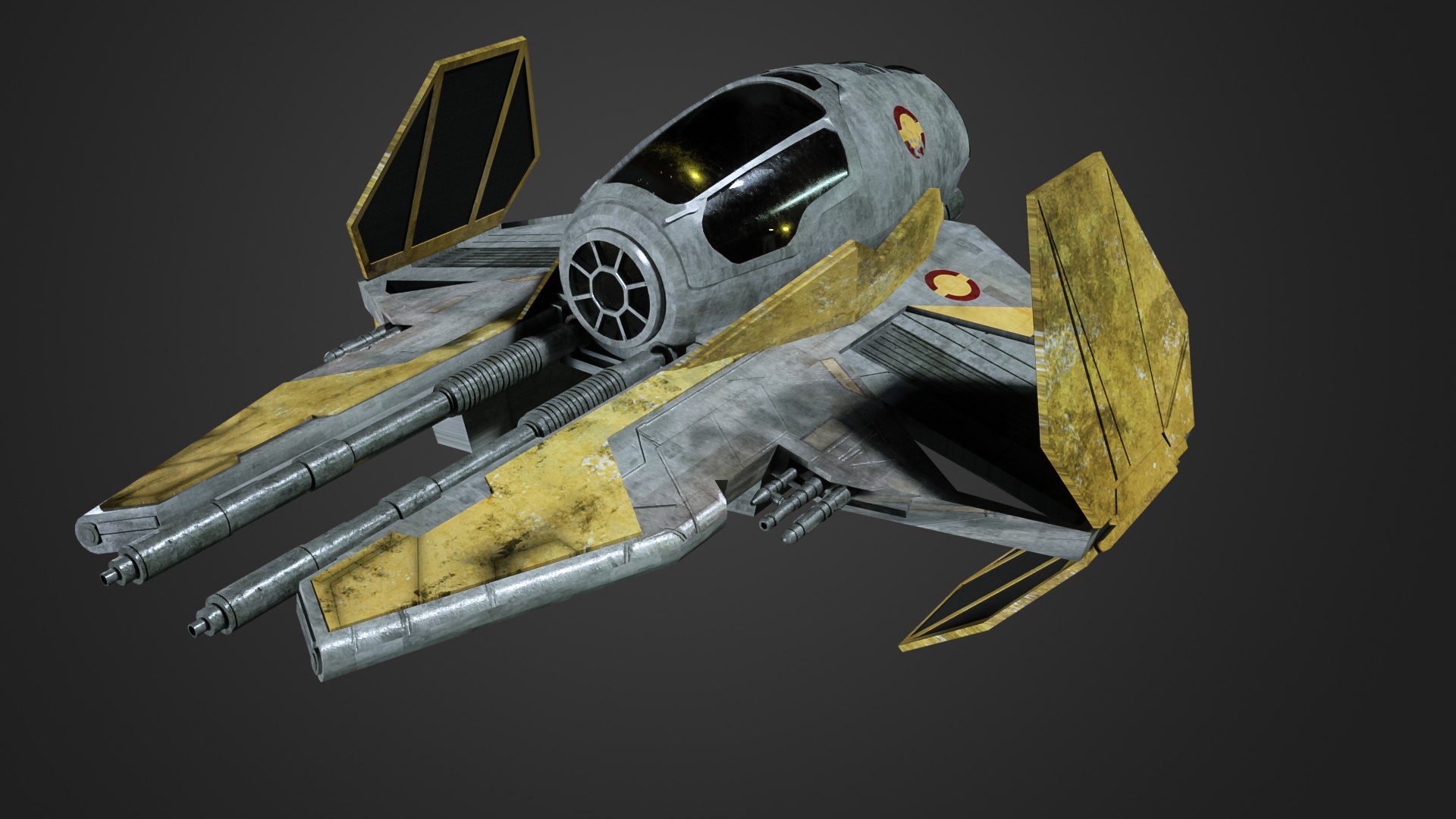 3D Spaceship Eta-2 Jedi Starfighter Model - TurboSquid 1646885