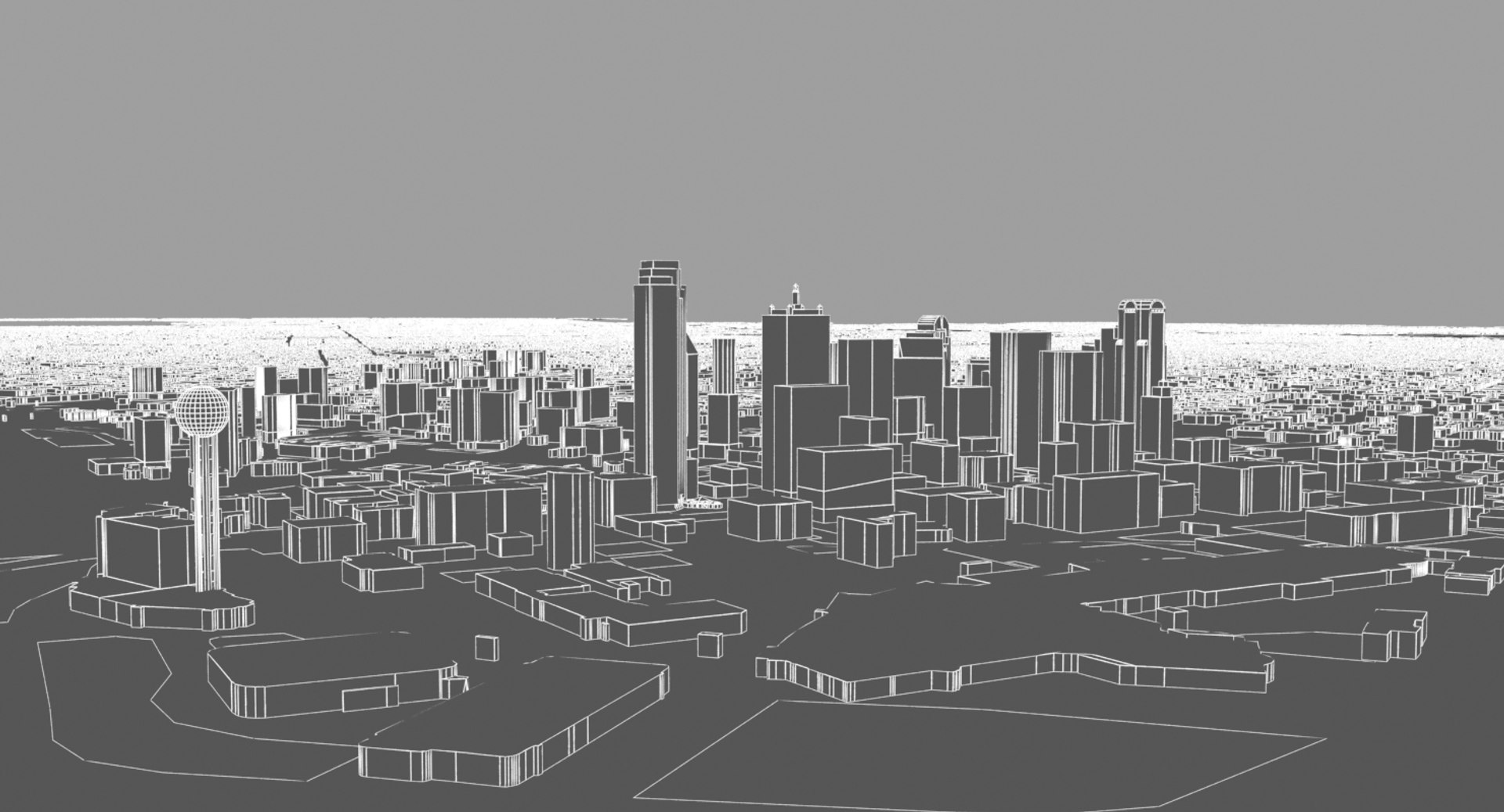 3d Model Dallas Cityscape