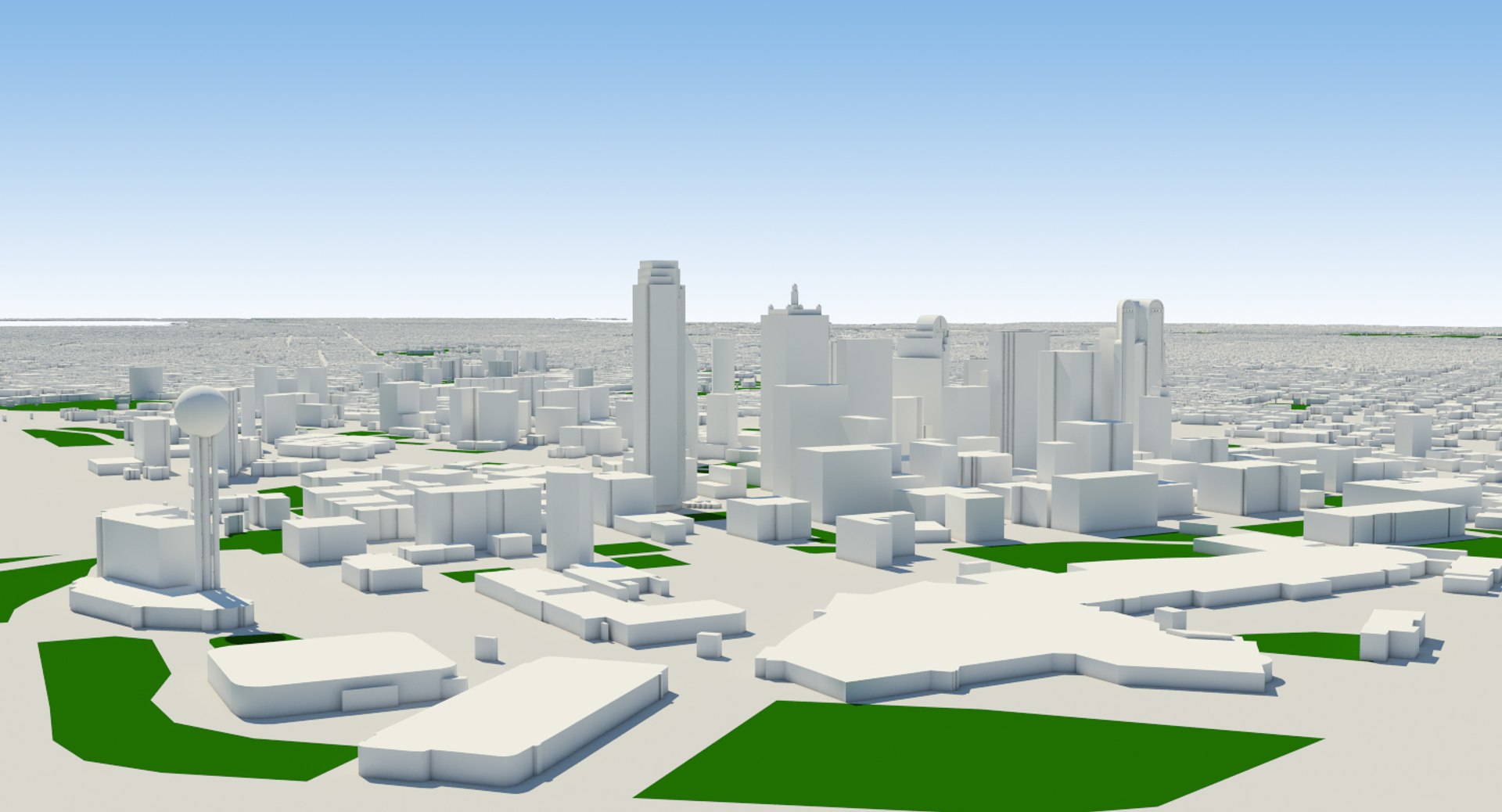 3d Model Dallas Cityscape