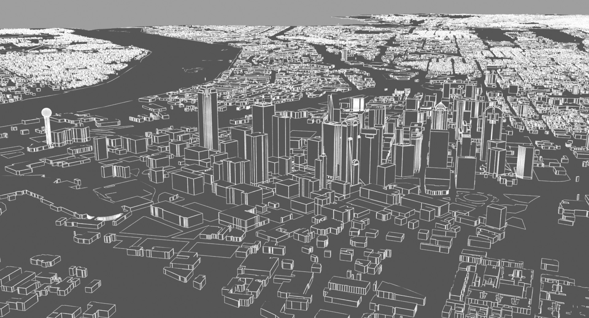 3d Model Dallas Cityscape