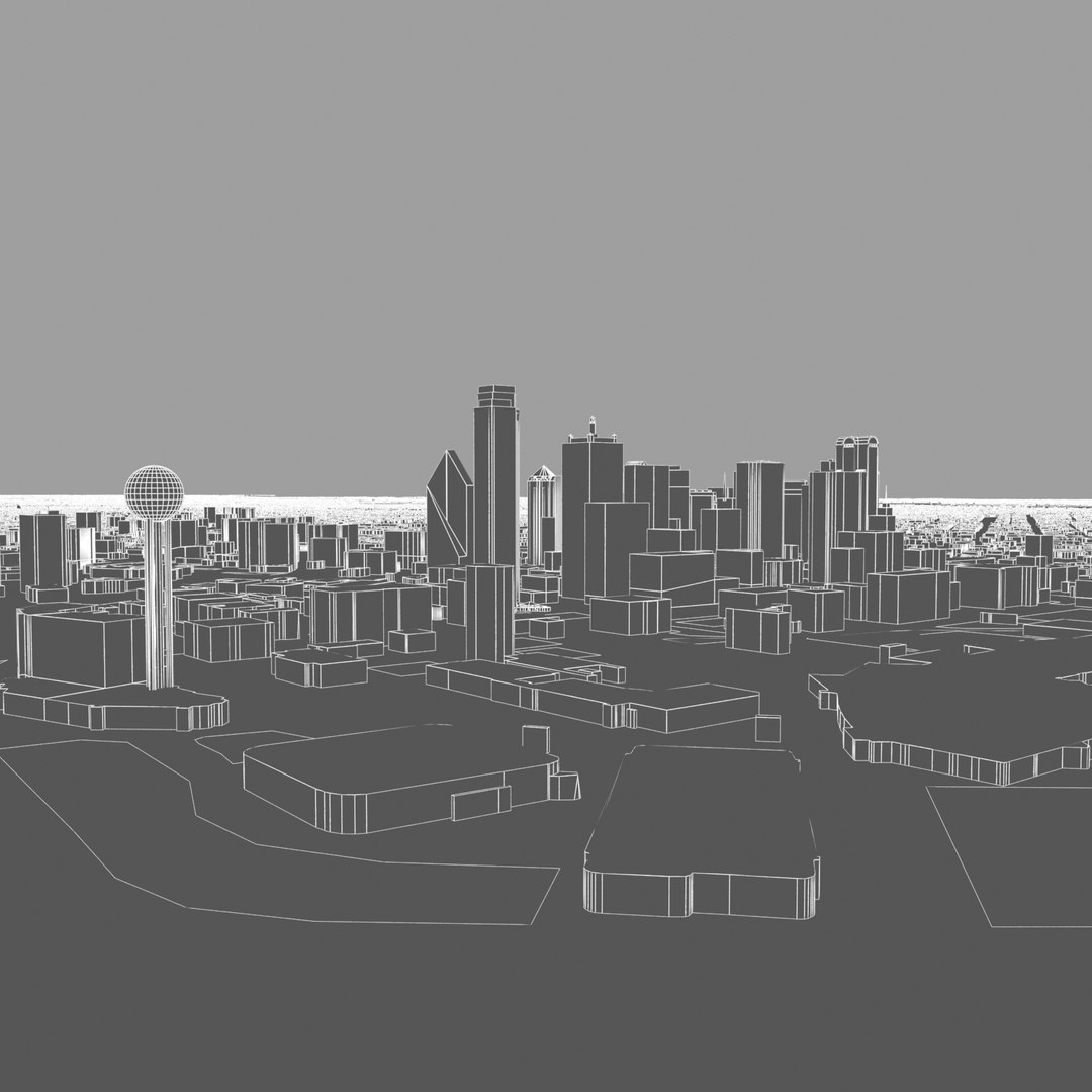 3d Model Dallas Cityscape