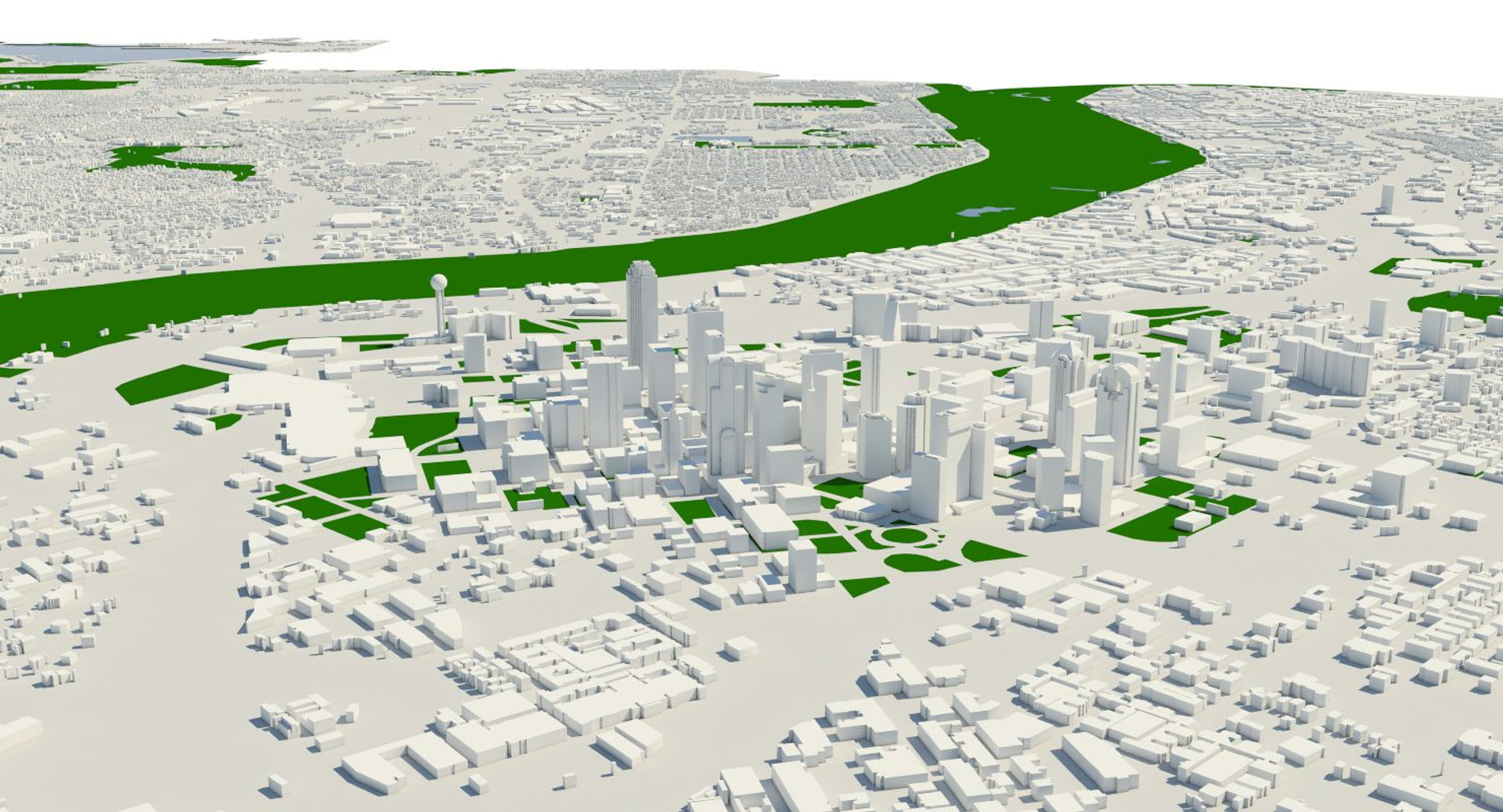 3d Model Dallas Cityscape