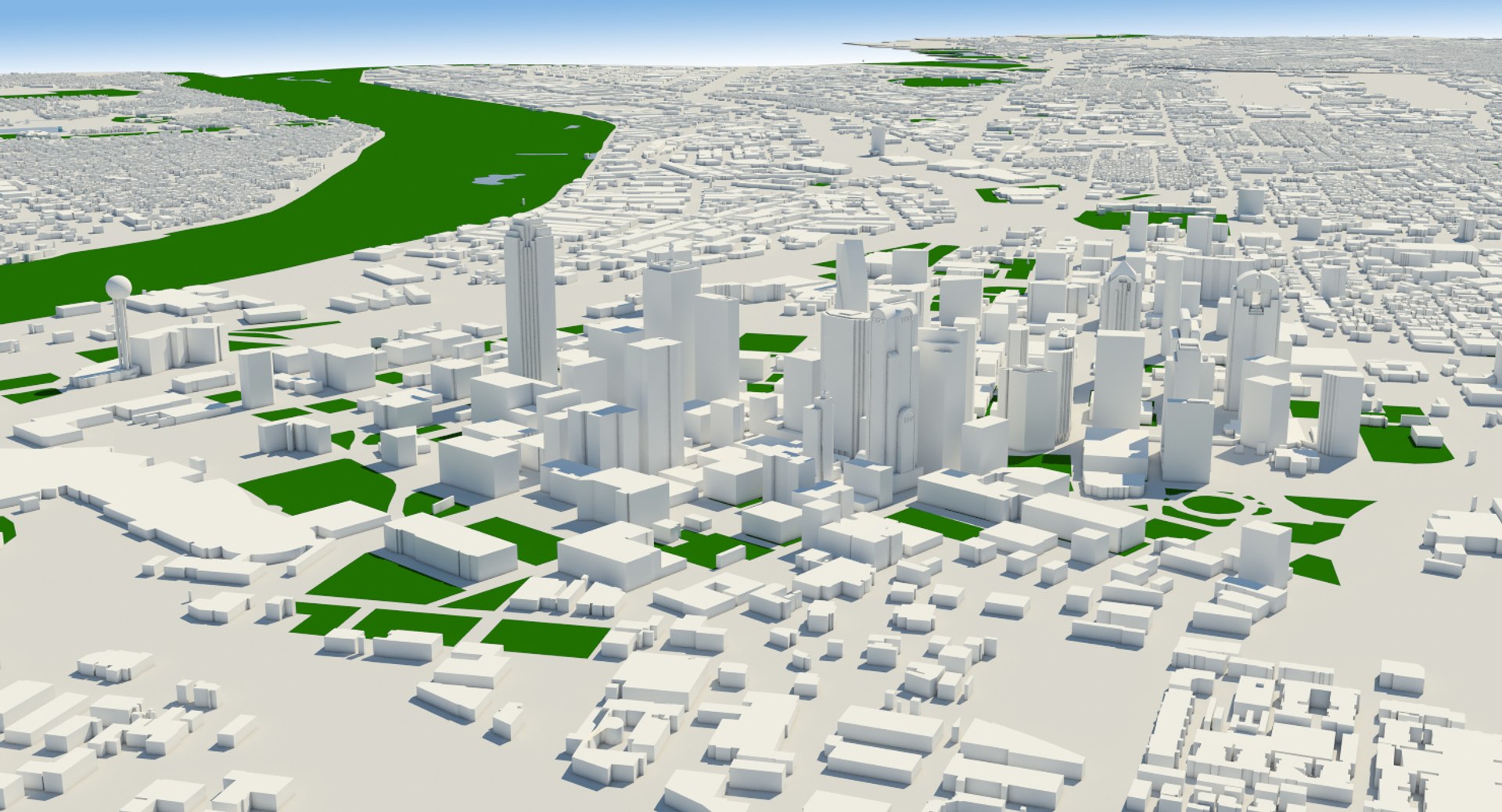 3d Model Dallas Cityscape