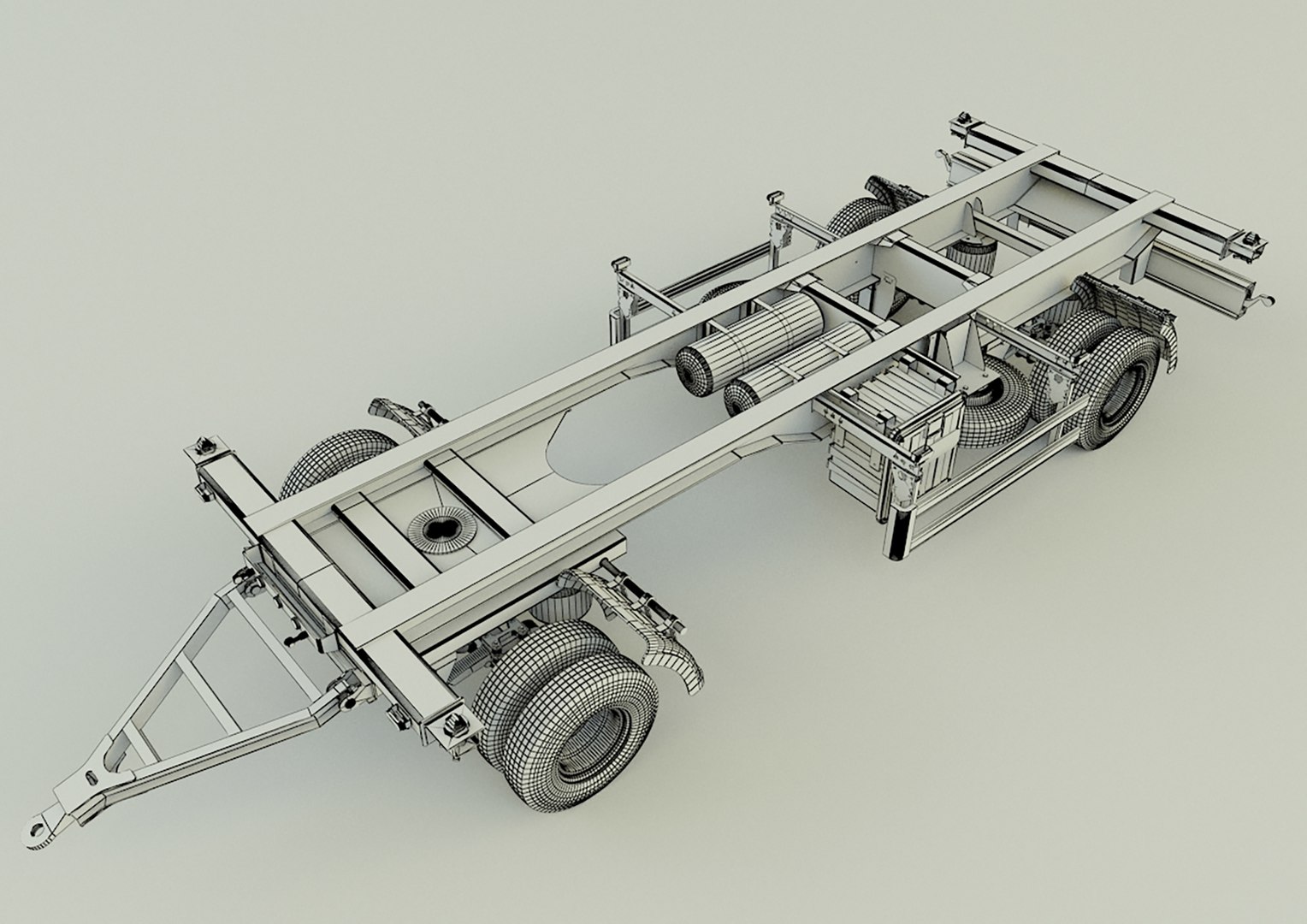 3D Container Trailer 580 3D Model - TurboSquid 2059363