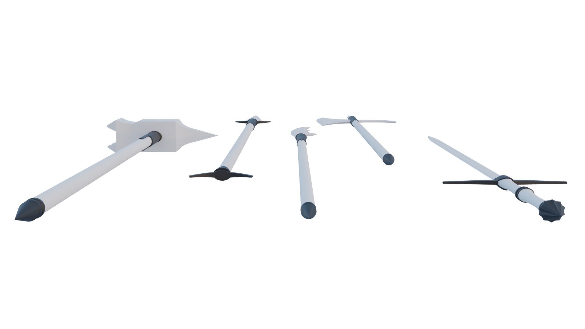 3D Lowpoly Two Handed Melee Pack - TurboSquid 2386731