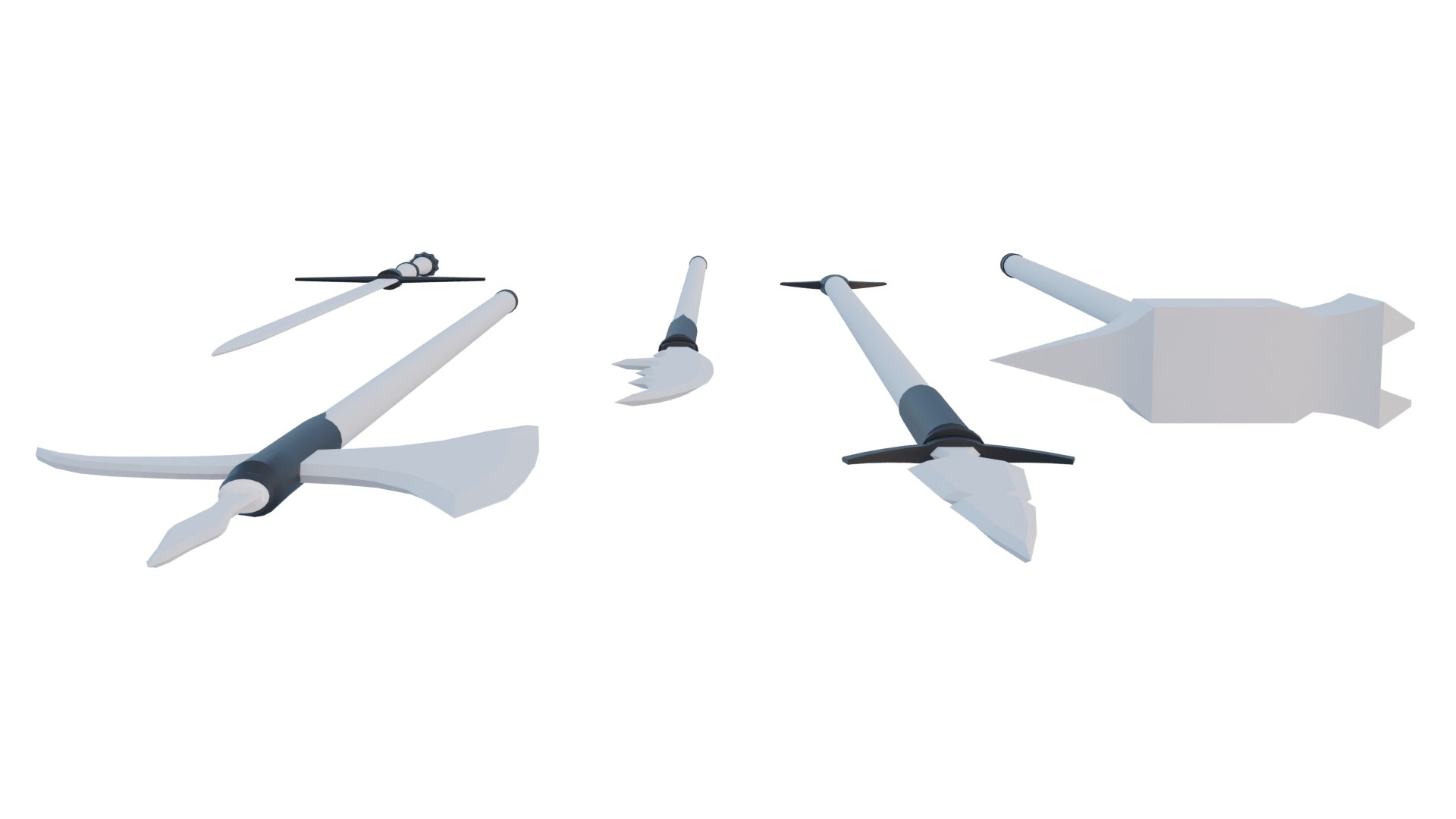 3D Lowpoly Two Handed Melee Pack - TurboSquid 2386731