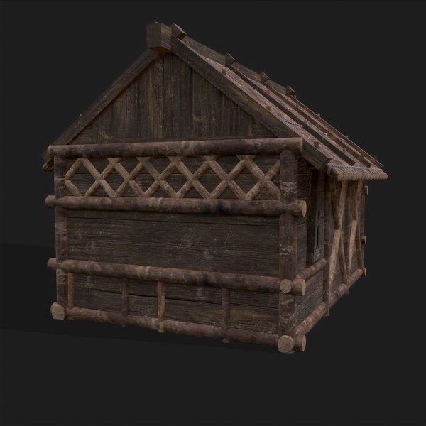3D model Medieval Modular House Units and Guard Wall - TurboSquid 1769531