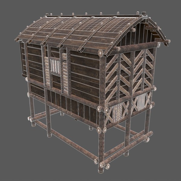 3D model Medieval Modular House Units and Guard Wall - TurboSquid 1769531