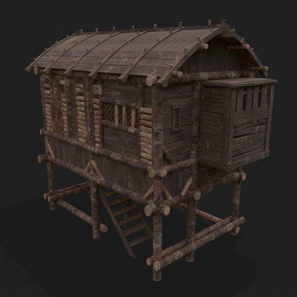3D model Medieval Modular House Units and Guard Wall - TurboSquid 1769531