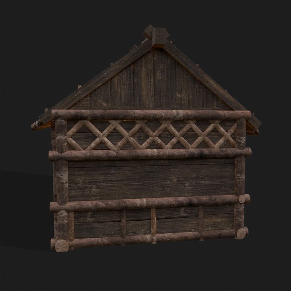 3D model Medieval Modular House Units and Guard Wall - TurboSquid 1769531