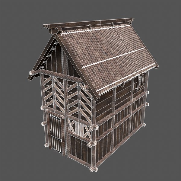 3D model Medieval Modular House Units and Guard Wall - TurboSquid 1769531