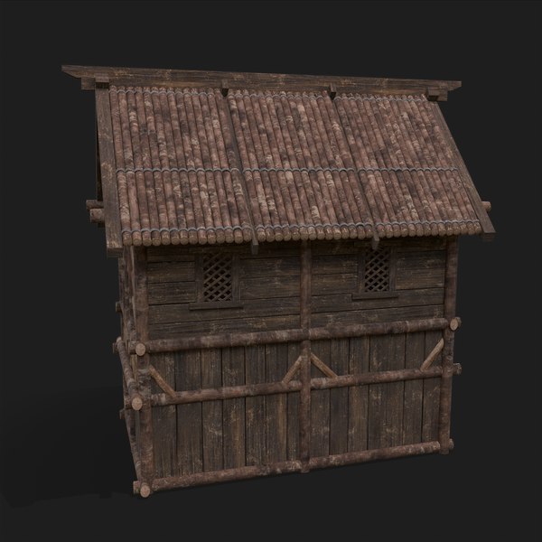 3D model Medieval Modular House Units and Guard Wall - TurboSquid 1769531
