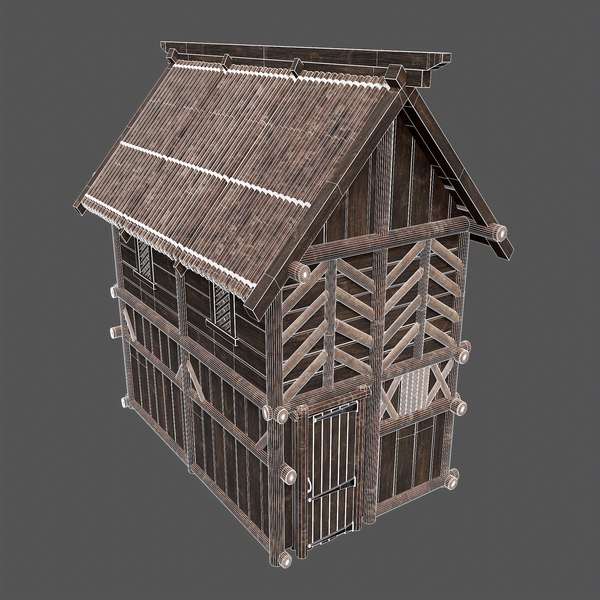 3D model Medieval Modular House Units and Guard Wall - TurboSquid 1769531