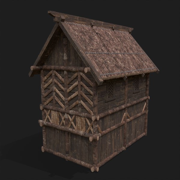 3D model Medieval Modular House Units and Guard Wall - TurboSquid 1769531