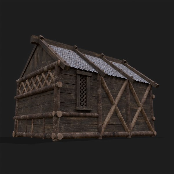 3D model Medieval Modular House Units and Guard Wall - TurboSquid 1769531