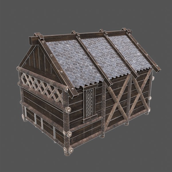 3D model Medieval Modular House Units and Guard Wall - TurboSquid 1769531