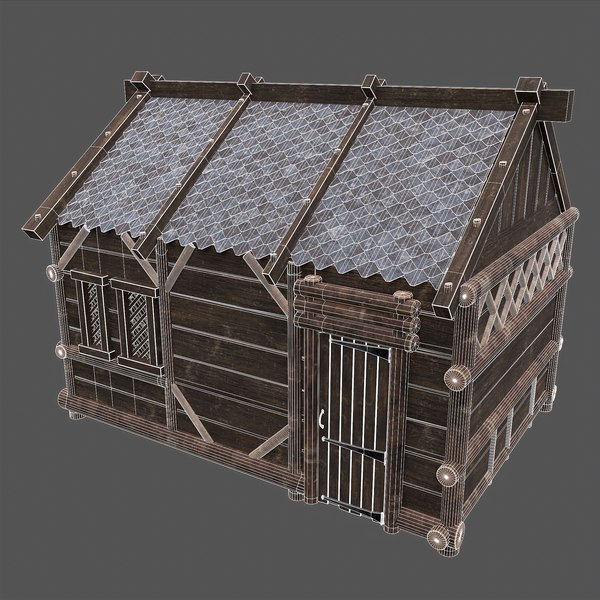 3D model Medieval Modular House Units and Guard Wall - TurboSquid 1769531