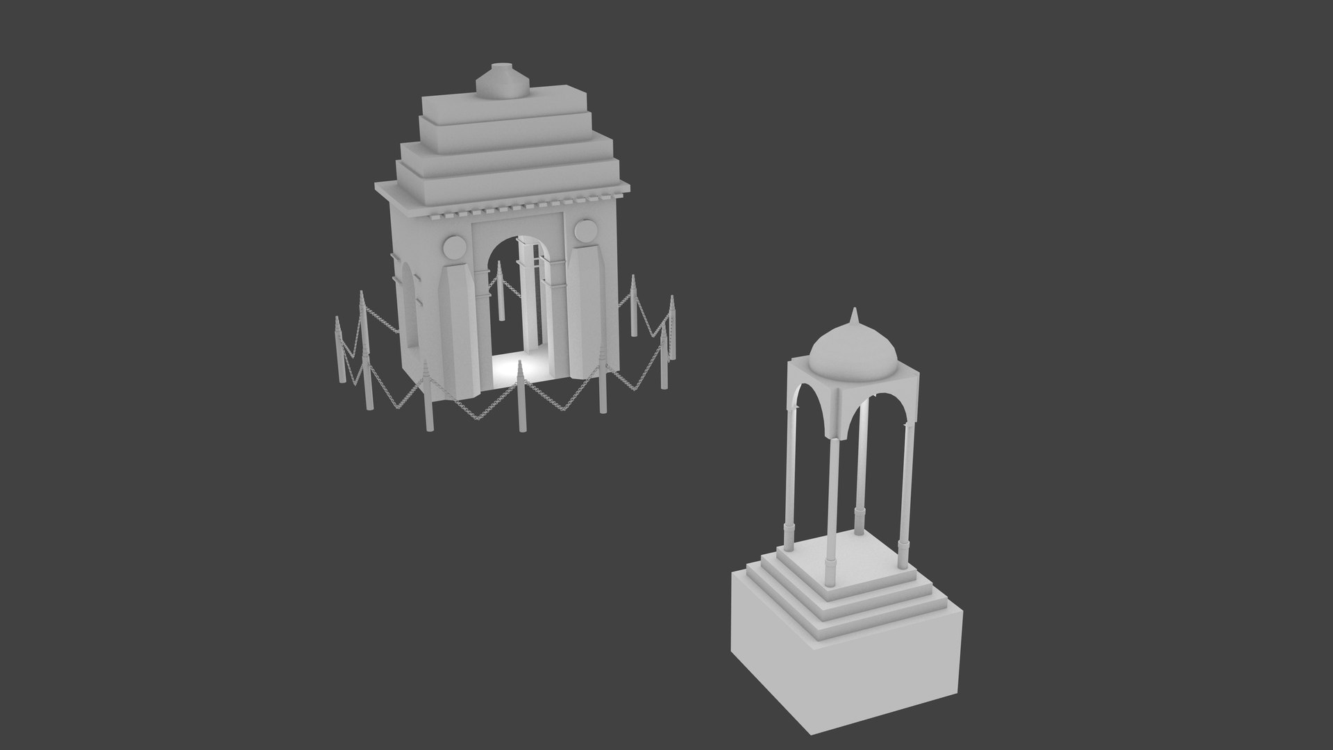 India gate 3D model - TurboSquid 1365839