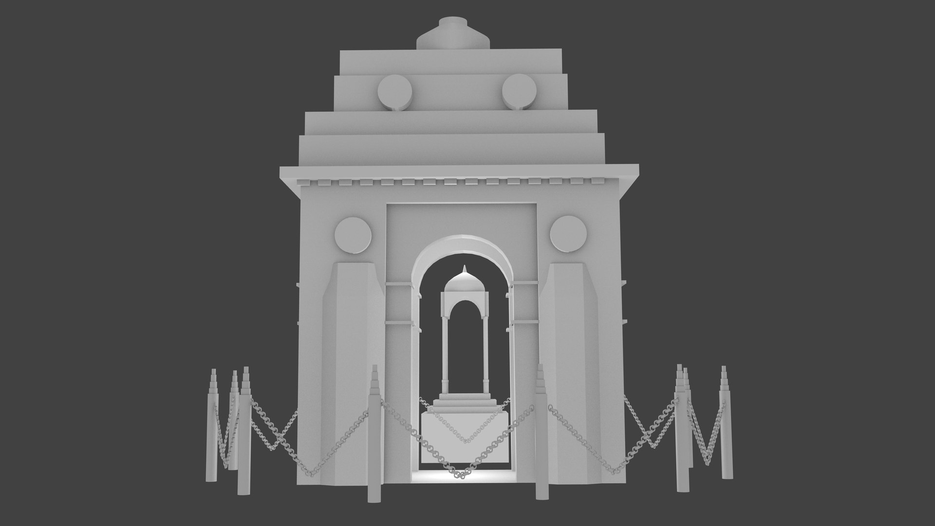 India gate 3D model - TurboSquid 1365839