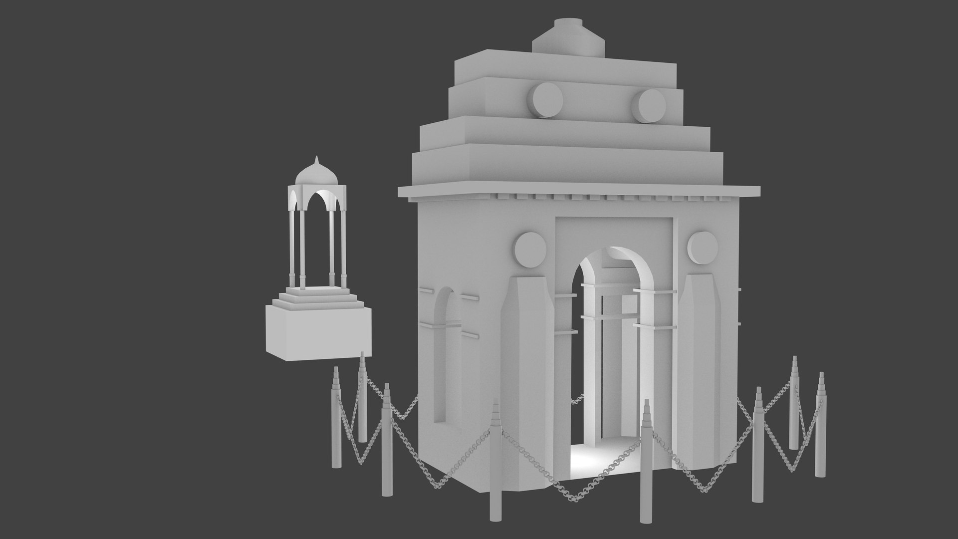 India gate 3D model - TurboSquid 1365839