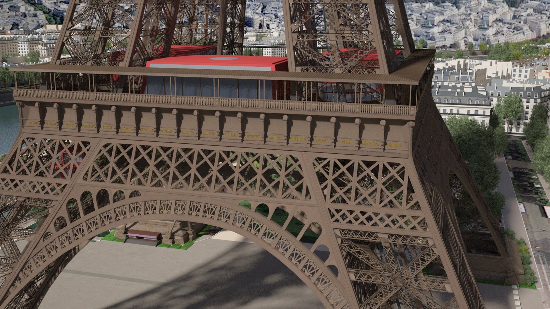 Paris City Eiffel Tower 3d Max