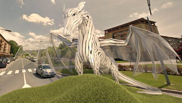 original metal statue dragon 3ds