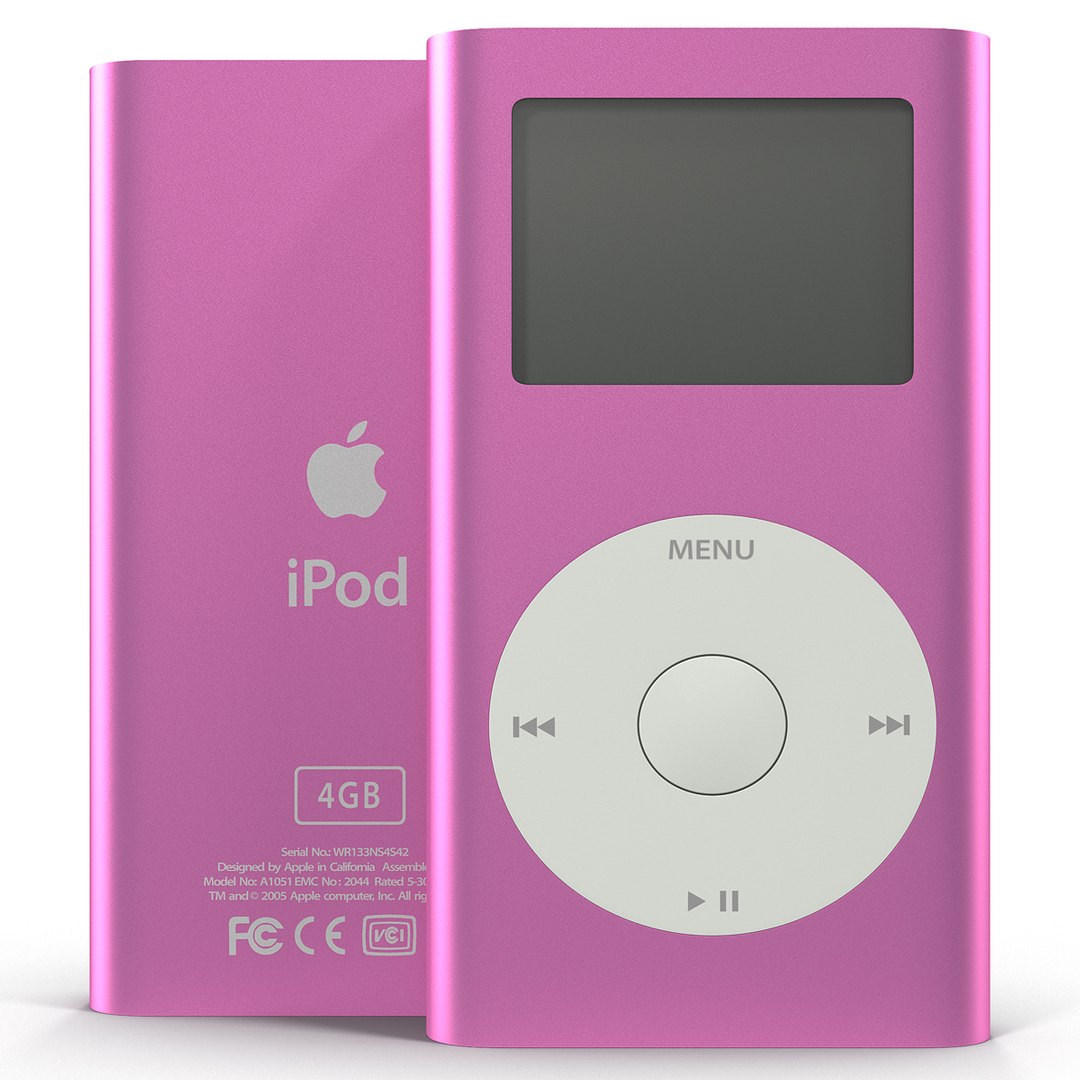 3d Ipod Mini Pink Modeled Model
