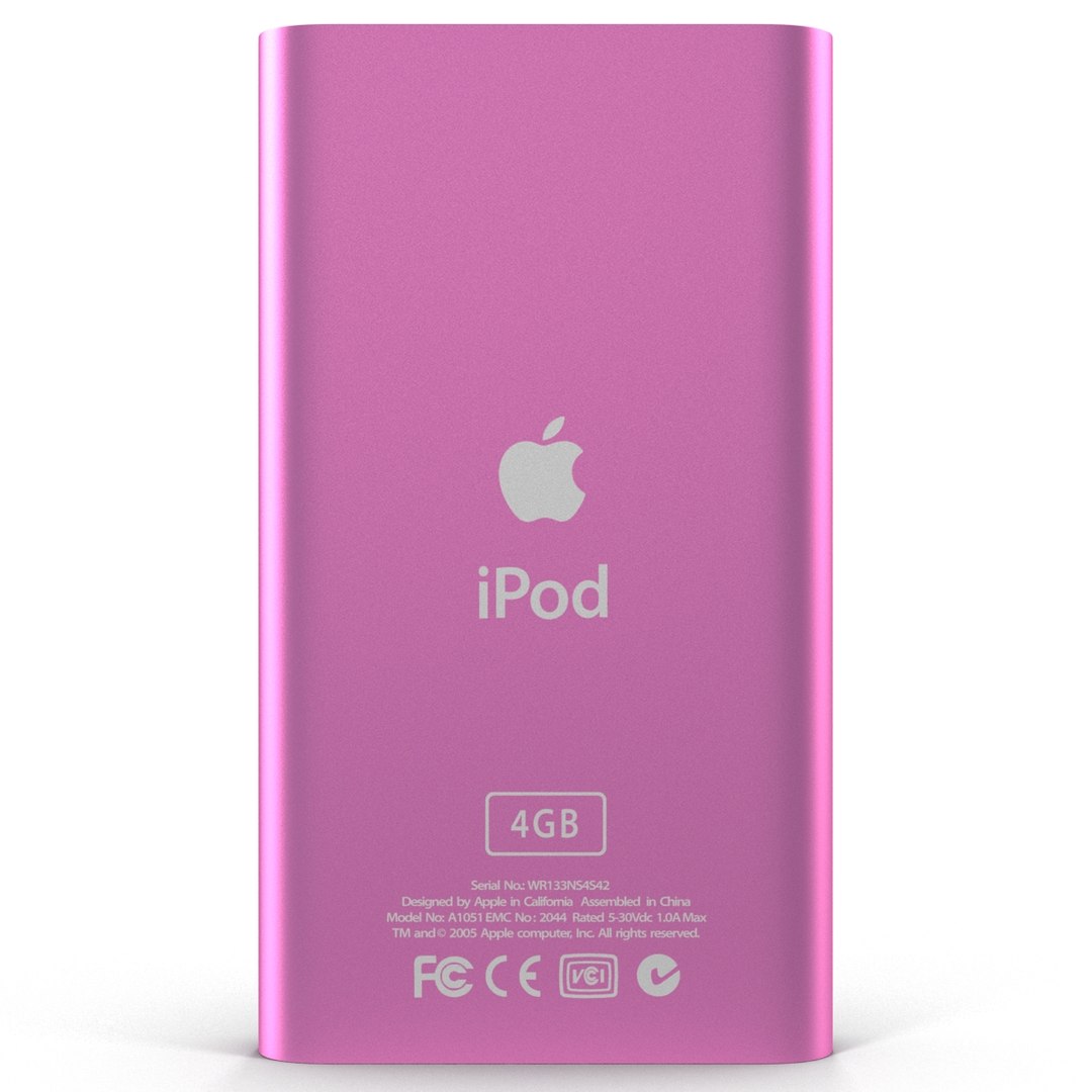 3d Ipod Mini Pink Modeled Model
