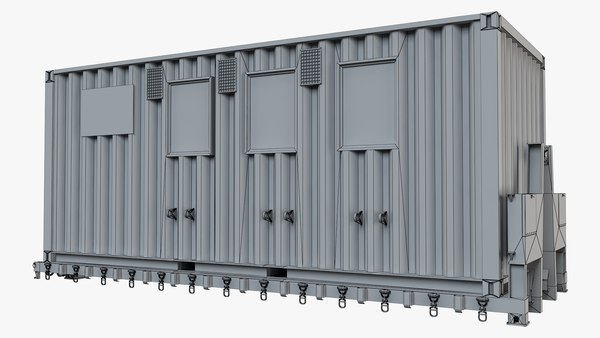 Military Shelter Container With Flatrack 3D model - TurboSquid 1937247