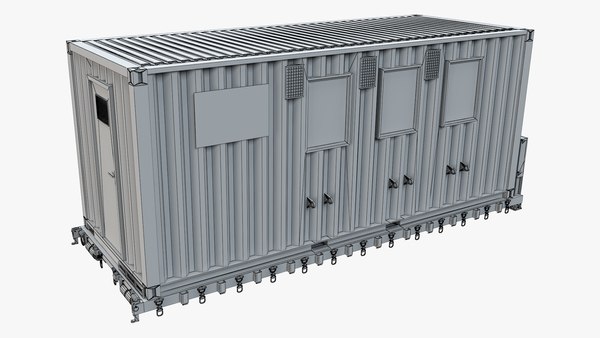 Military Shelter Container With Flatrack 3D model - TurboSquid 1937247