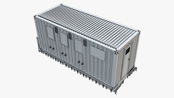 Military Shelter Container With Flatrack 3D model - TurboSquid 1937247