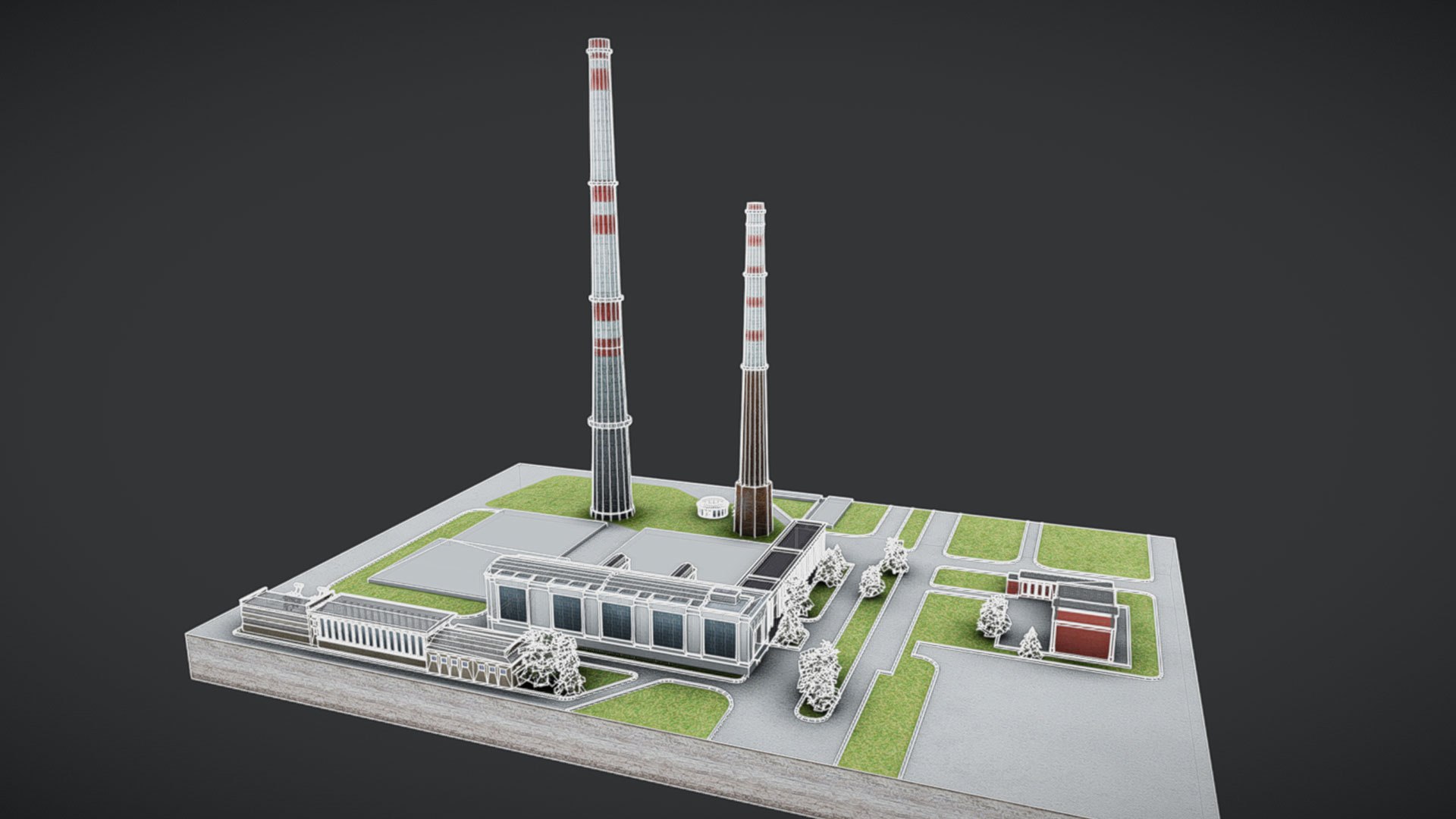 3D Model Thermal Power Plant - TurboSquid 2359390