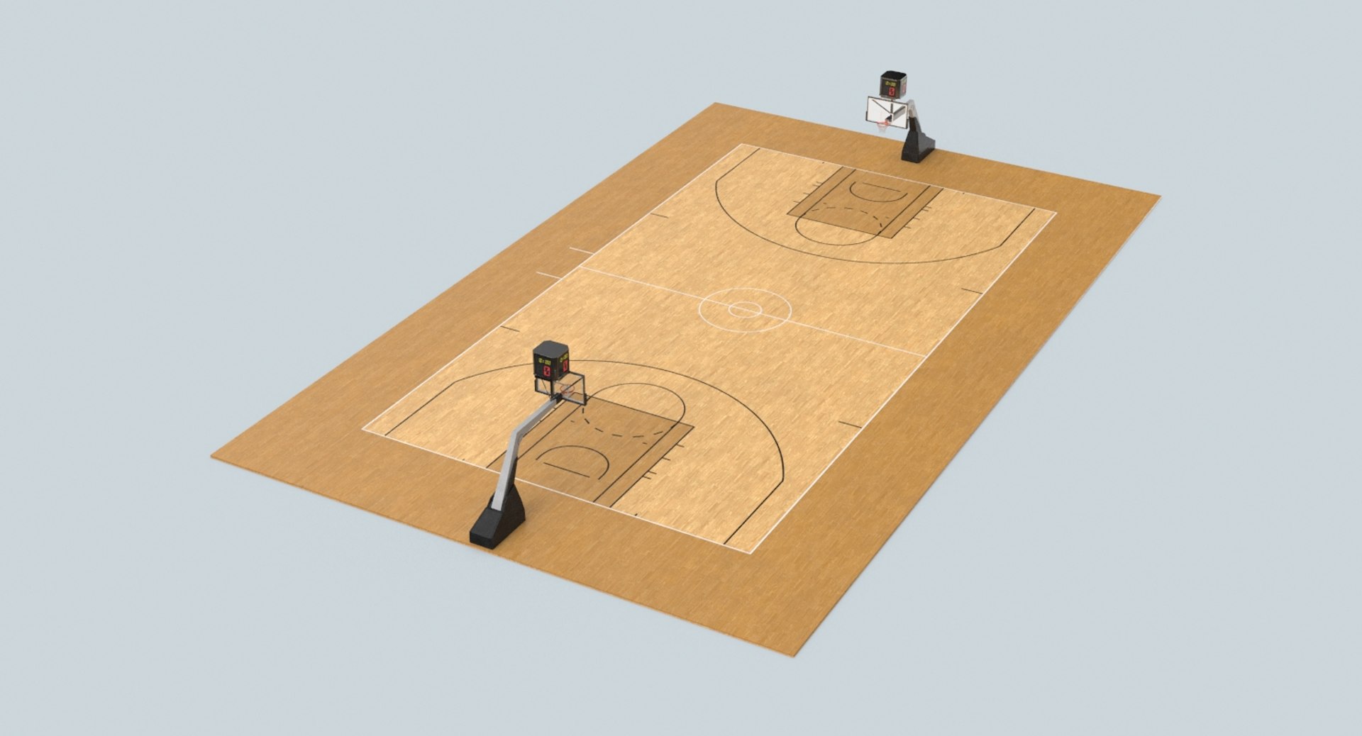 3D Basketball-court Model - TurboSquid 1317126